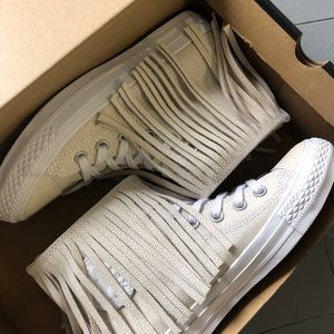 Converse | Shoes | Converse Fringe Metallic Sneakers | Poshmark